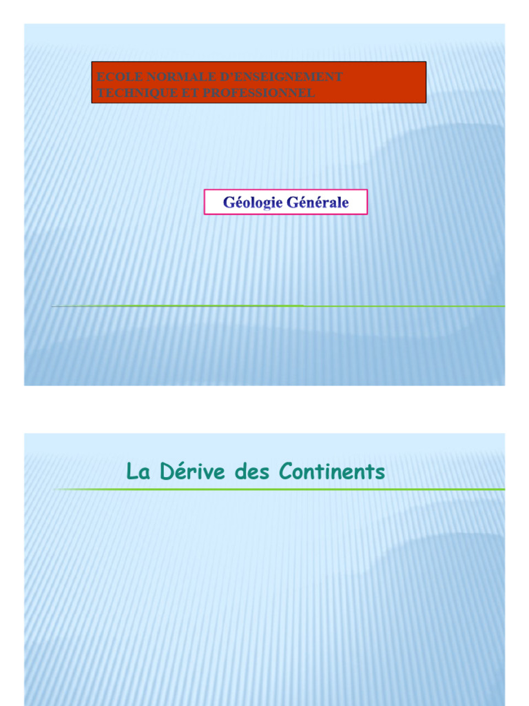 La théorie de la dérive des continents | PDF | Tectonique des plaques ...