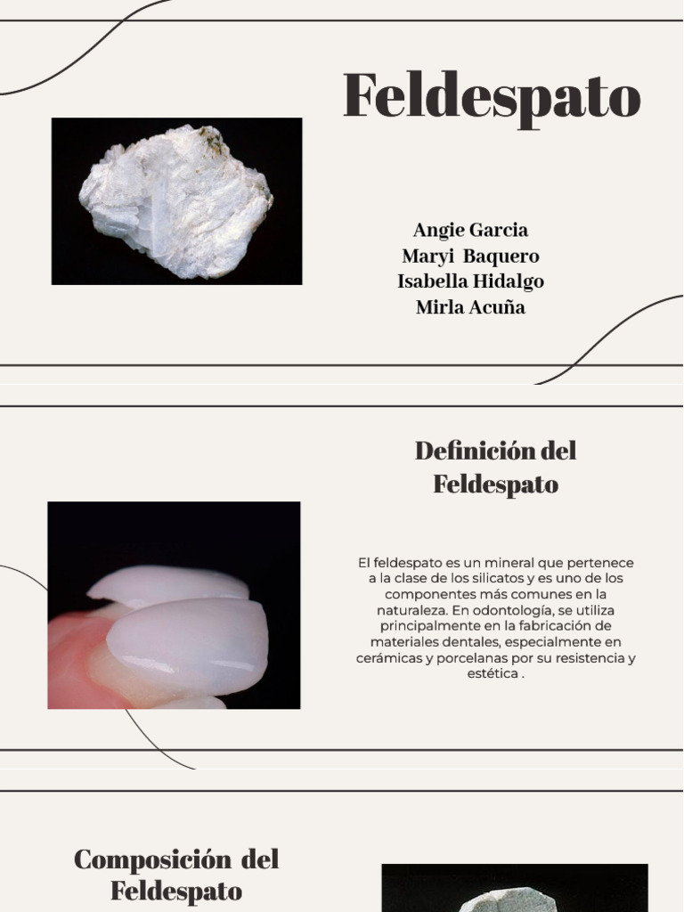 Feldespato en Odontología: Usos y Propiedades | PDF | Aluminio | Silicio