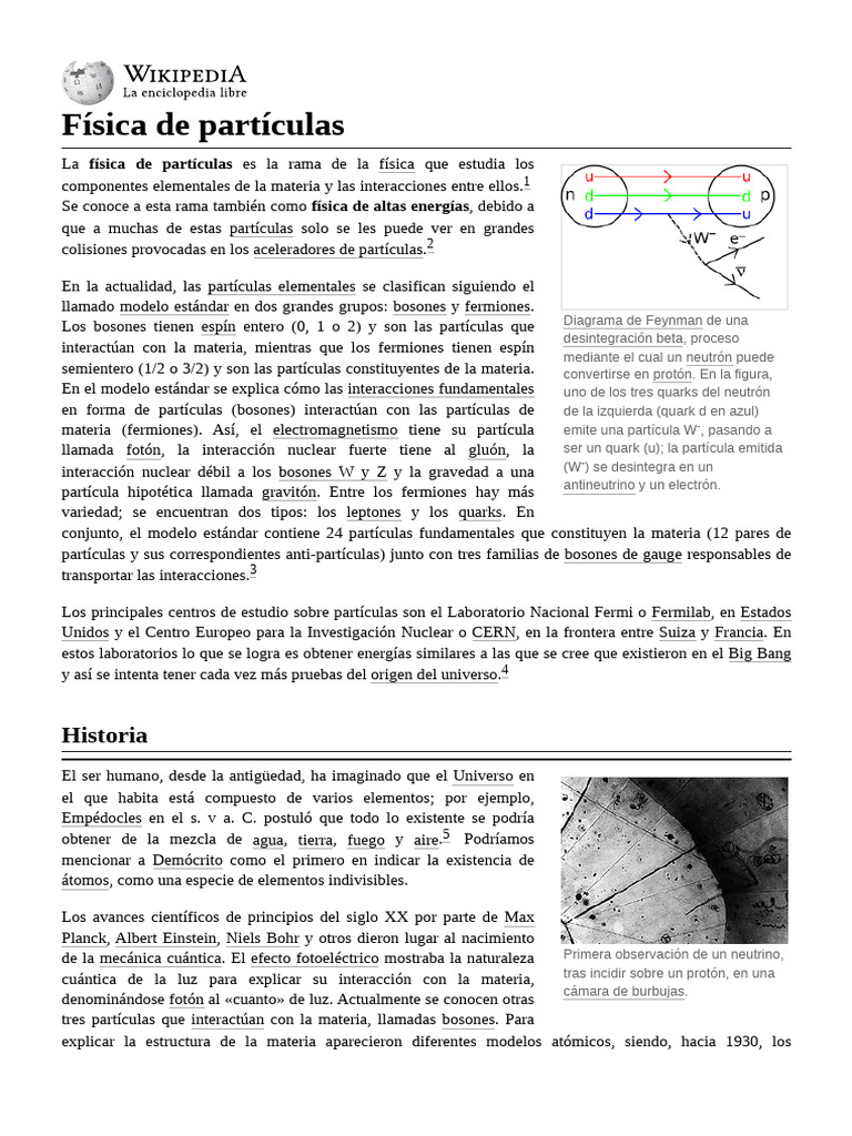 Física de Partículas | PDF | Partículas fisicas | Partícula elemental