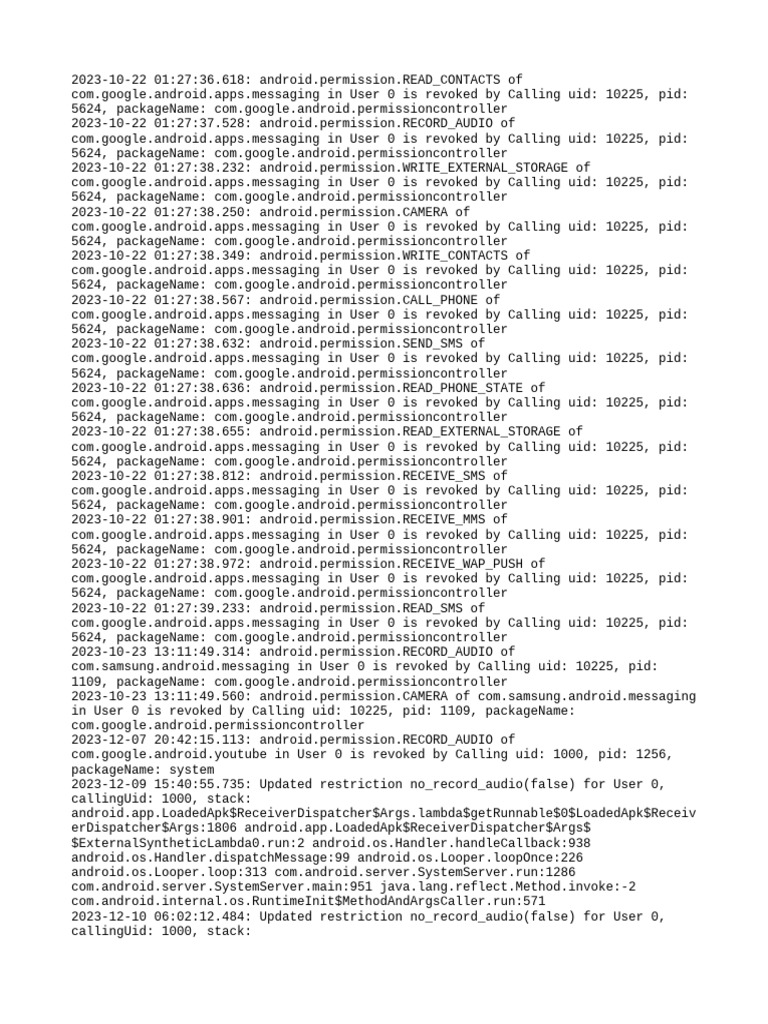Perm Debug Info | PDF | Android (Operating System) | Google