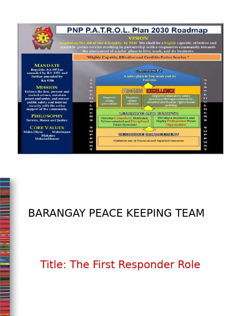 BPATS First Responders Role For BPATs | PDF | Crime Scene | Police