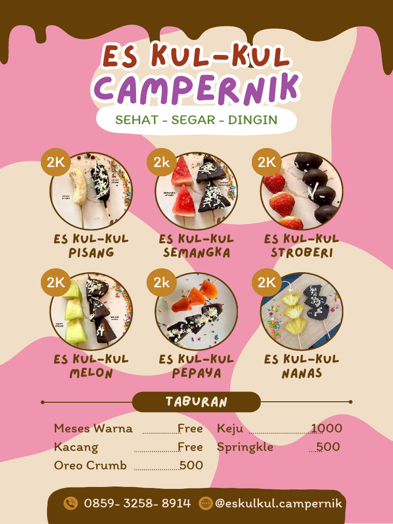 Cokelat Simple Foto Jualan Makanan Minuman Manis Menu | PDF | Memasak ...