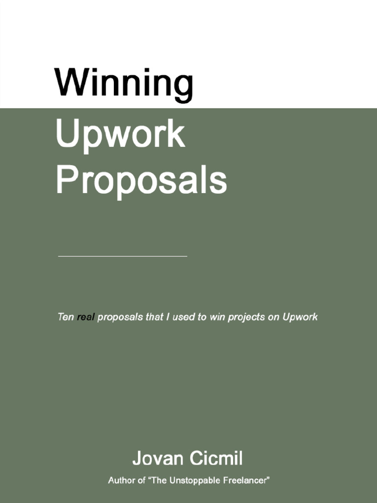 Winning Upwork Proposals Free PDF Guide | PDF