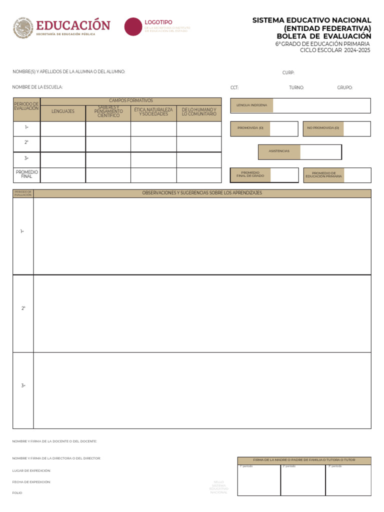 6to Boletas 24-25-6-1 | PDF | Aprendizaje