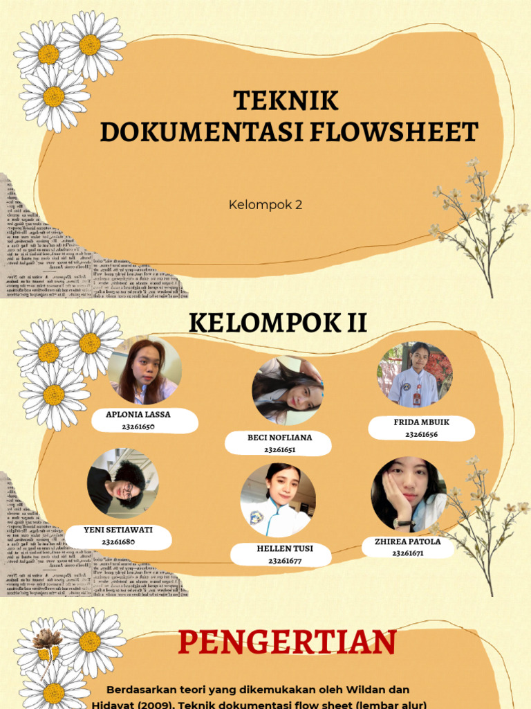 DOKUMENTASI FLOW SHEET Kel.2 Bu Ghea | PDF