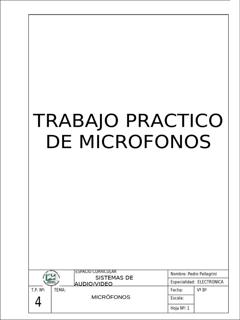Microo PP | PDF | Micrófono | Electromagnetismo