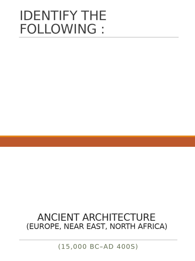 Ancient Architecture Timeline: 15,000 BC-AD 400 | PDF | Social Science ...