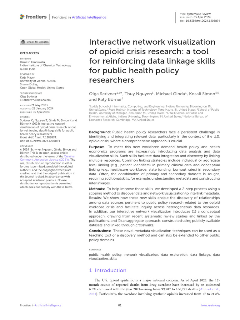 Interactive Network Visualization of Opioid Crisis | PDF | Health Care