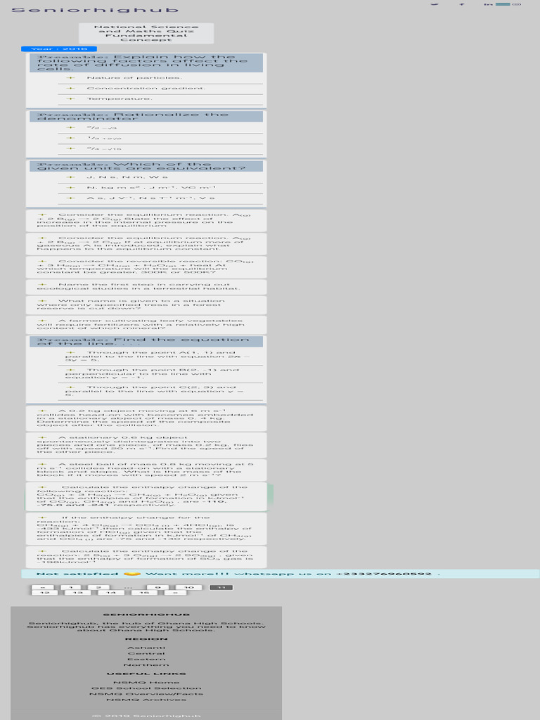 Seniorhighub: Explain How The Following Factors A Ect The Rate of Di Usion in Living Cells | PDF ...