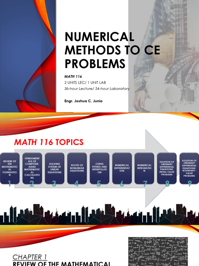 MATH 116 Numerical Methods Overview | PDF | Matrix (Mathematics) | Integral