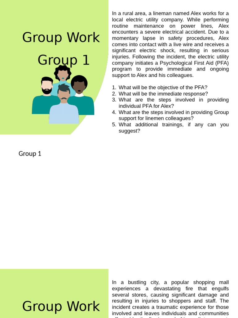 Group Work Pfa Eccp | PDF | First Aid | Emergency