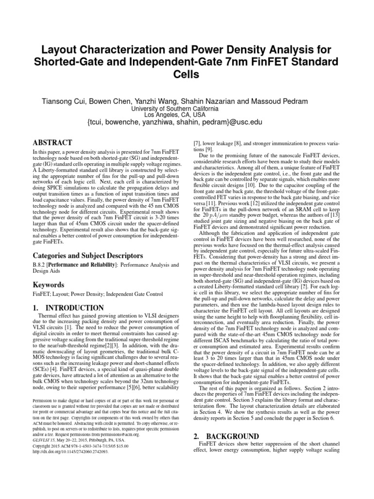 PowerDensity 7nm FinFET-glsvsli15 | PDF | Field Effect Transistor ...