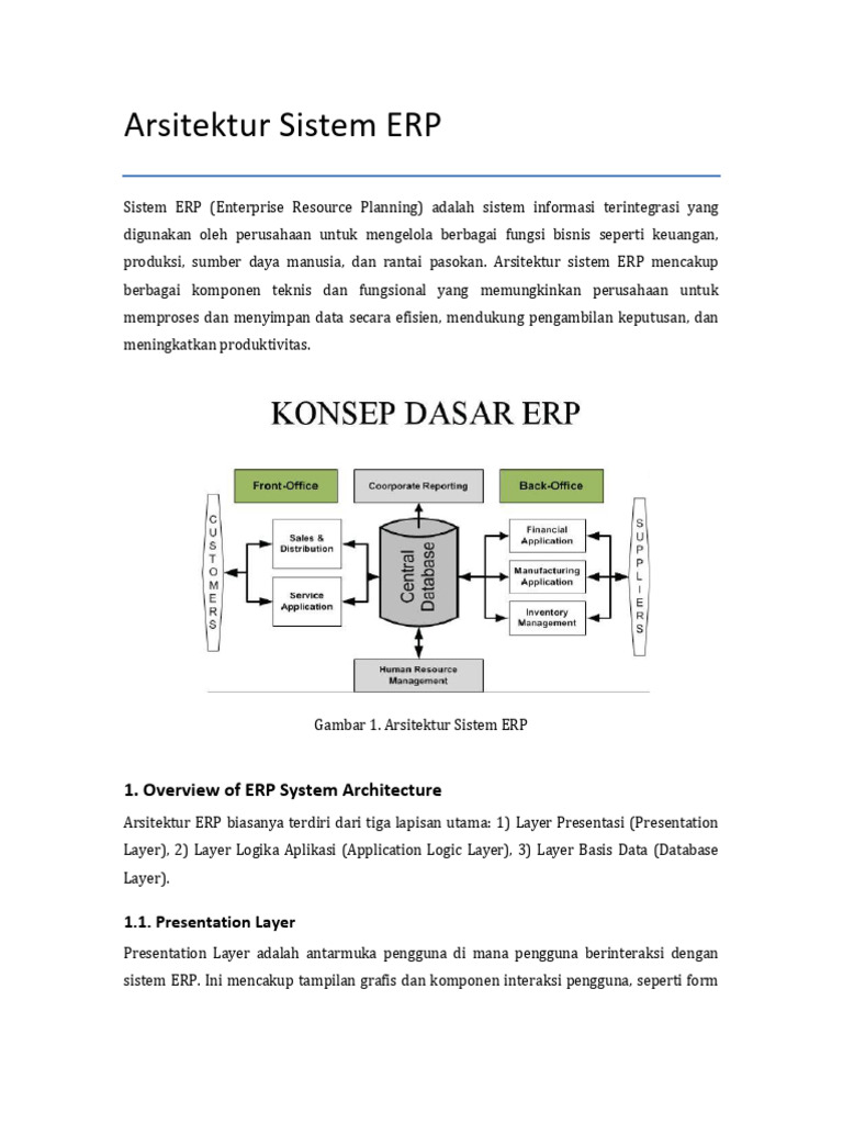 Arsitektur Sistem ERP | PDF | Bisnis | Komputer