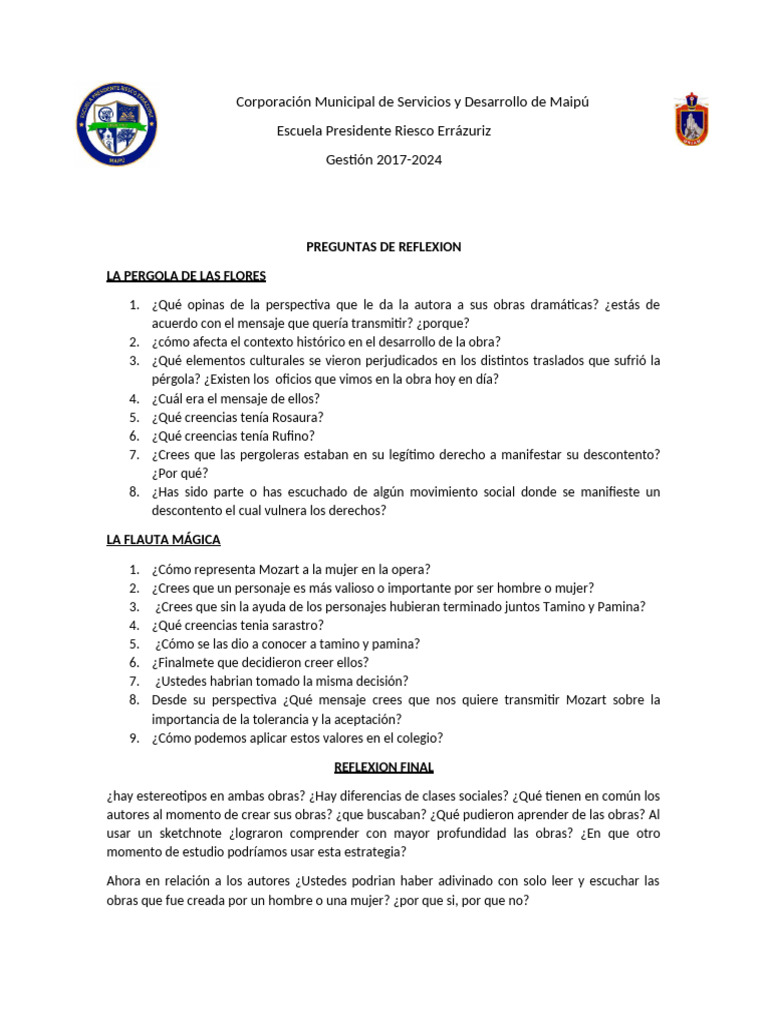 Preguntas de Reflexión | PDF