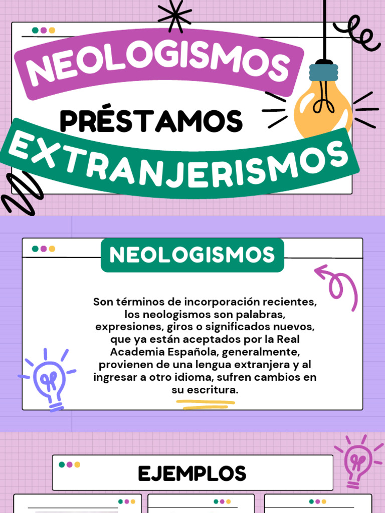 Neologismos, Préstamos y Extranjerismos | PDF | Lingüística | Idiomas