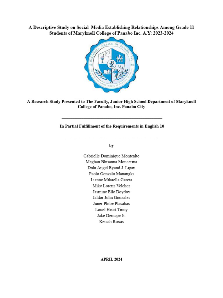 Social Media's Impact on Grade 11 Friendships | PDF | Social Media ...