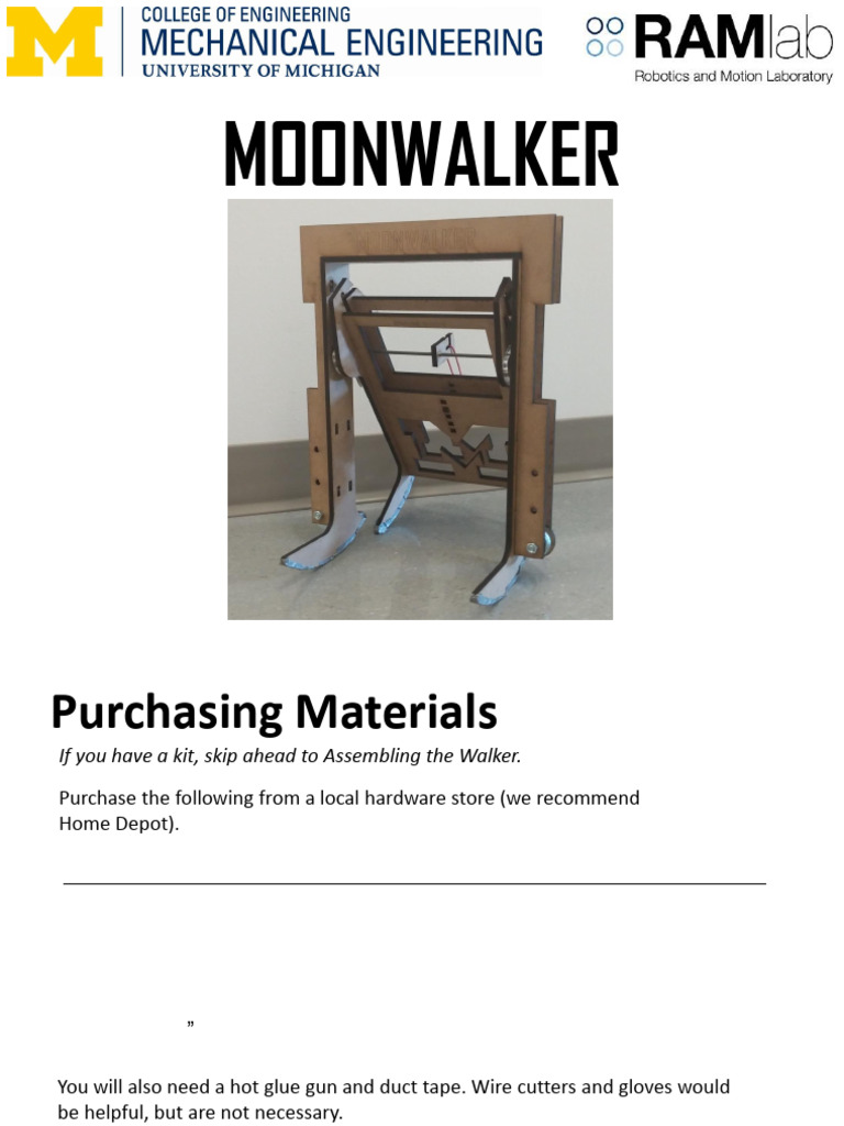 Moonwalker Build Guide | PDF | Adhesive | Axle