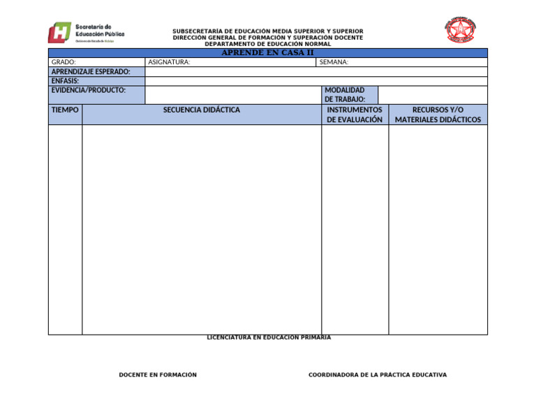 Aprende en Casa II Planeacion | PDF
