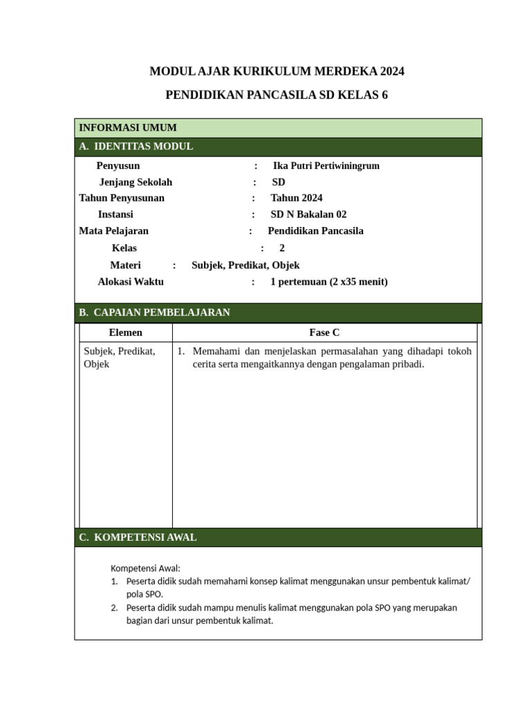 Modul Ajar Kumer | PDF | Karier & Perkembangan | Sains & Matematika
