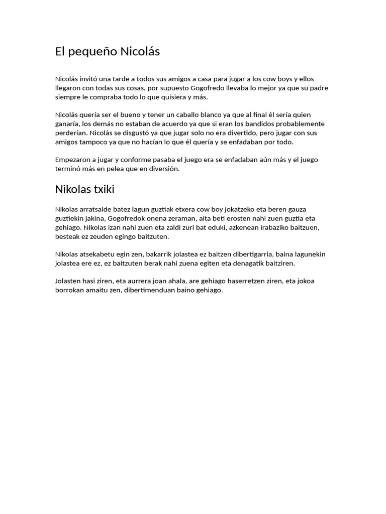 El Pequeño Nicolás: Nikolas Txiki | PDF