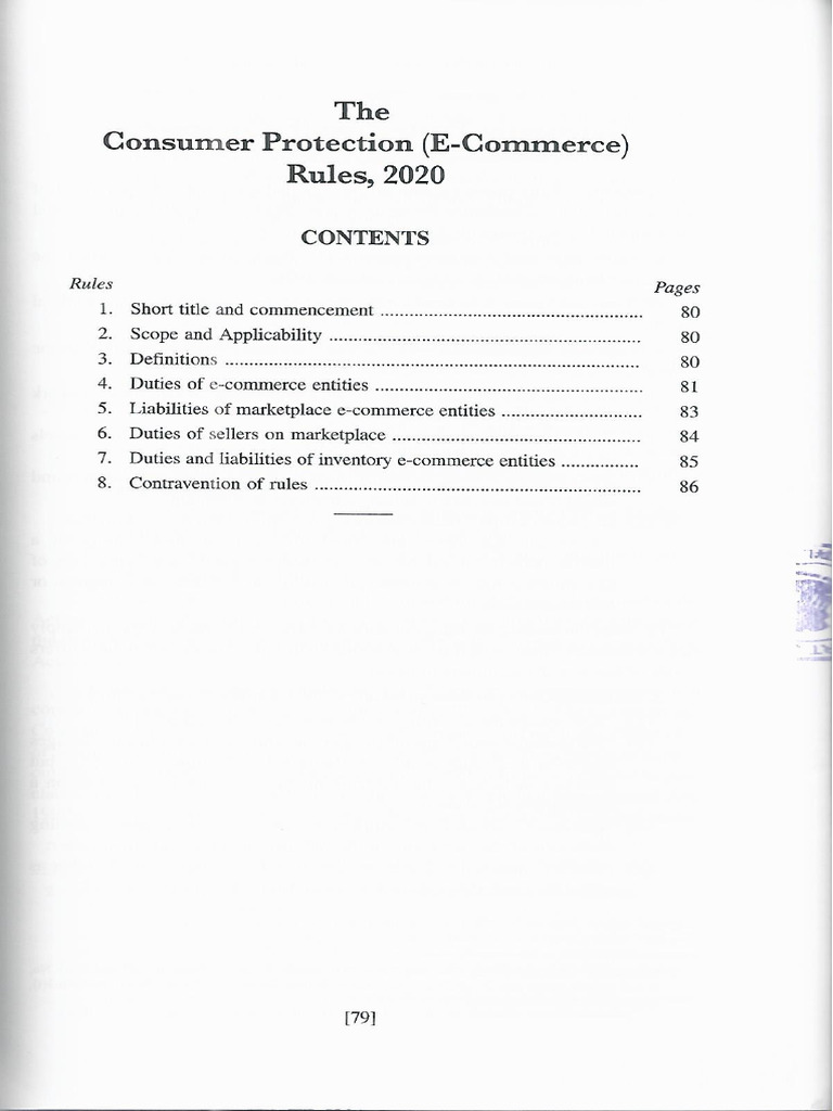 Consumer Protection (E-Commerce) Rules, 2020 | PDF