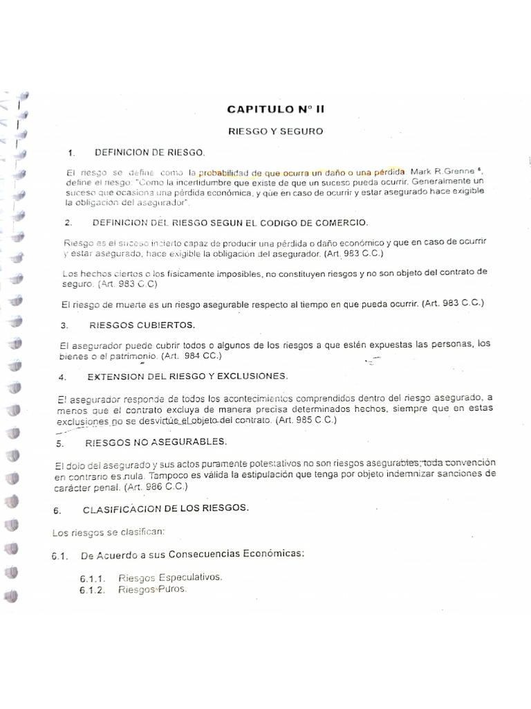 TEMA 2 Riesgo y Seguro | PDF