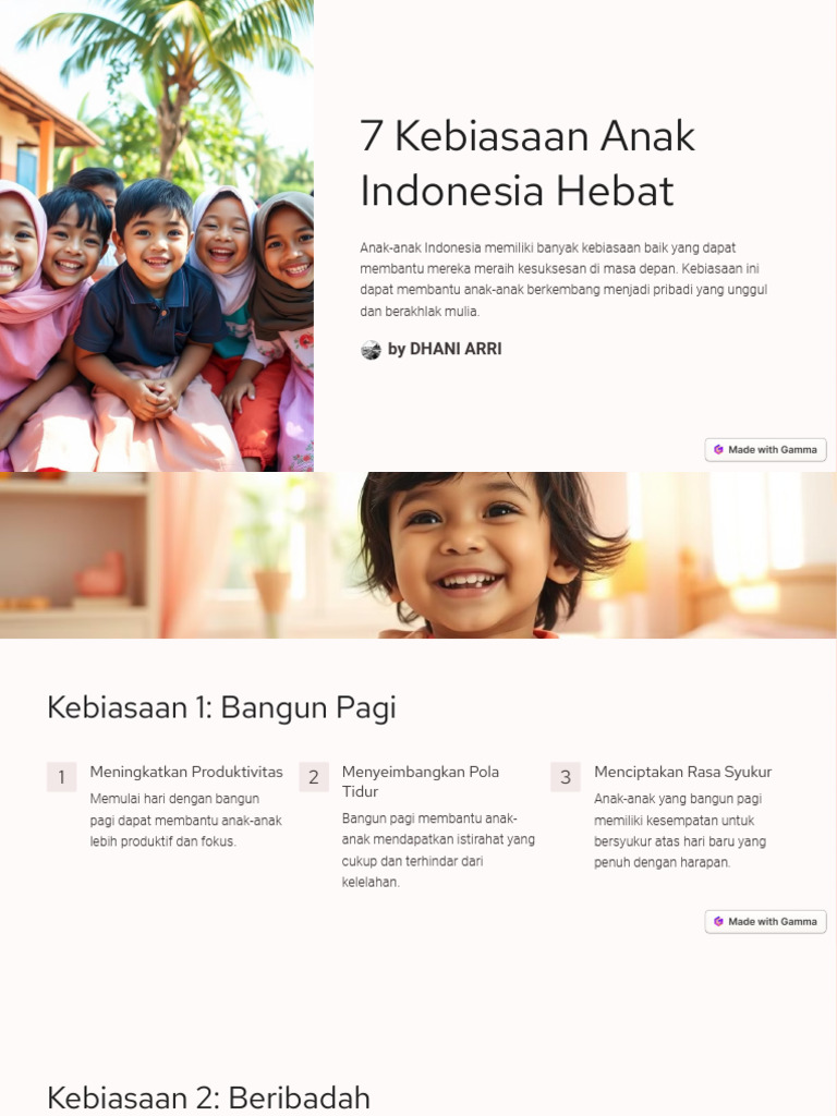 7 Kebiasaan Anak Indonesia Hebat | PDF