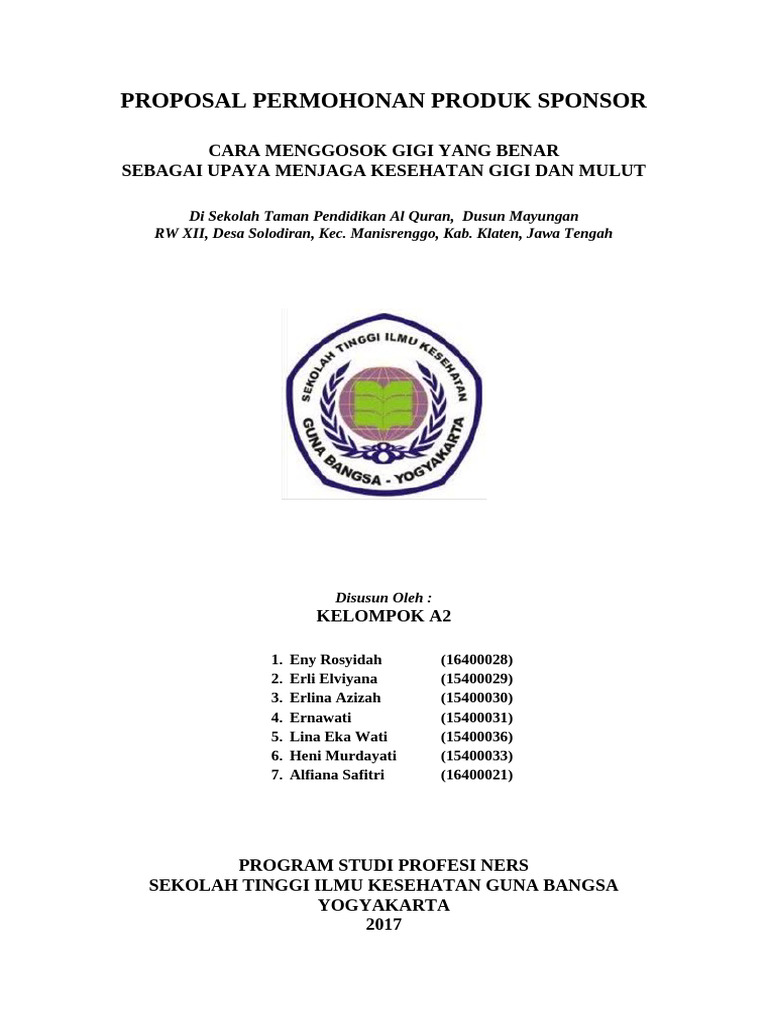 Proposal Permohonan Produk Sponsor | PDF