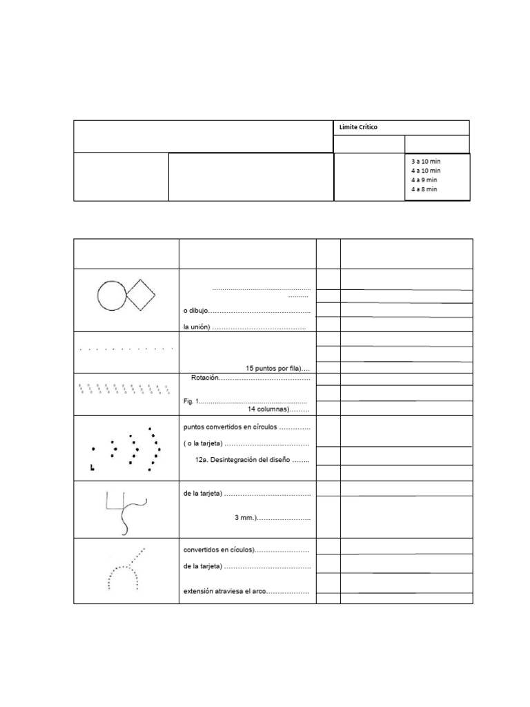 Evaluación Bender-Koppitz Infantil | PDF | Ángulo