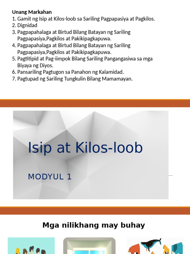 M5 - ISIP AT KILOS LOOB | PDF