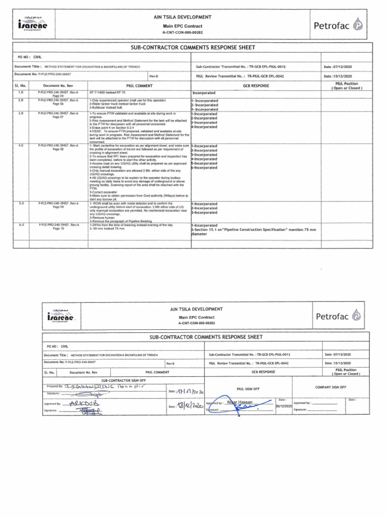 P Ple Pro 240 39457 B MST For Pipeline Trenching | PDF | Trench | Occupational Safety And Health