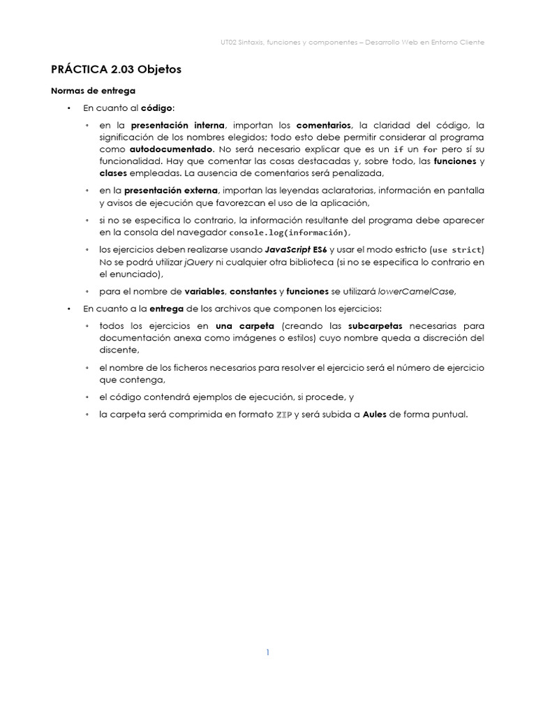 Práctica JavaScript: Objetos y Métodos | PDF | Archivo de computadora | Programa de computadora