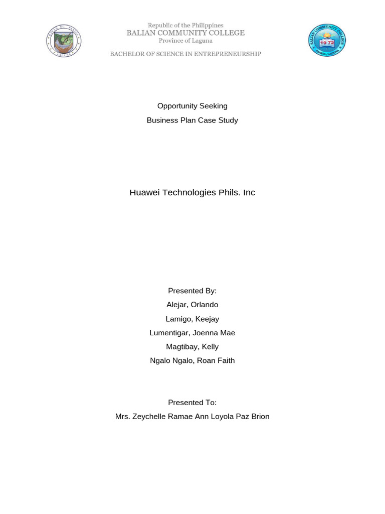 Business Plan Case Study | PDF | Internet Of Things | Marketing