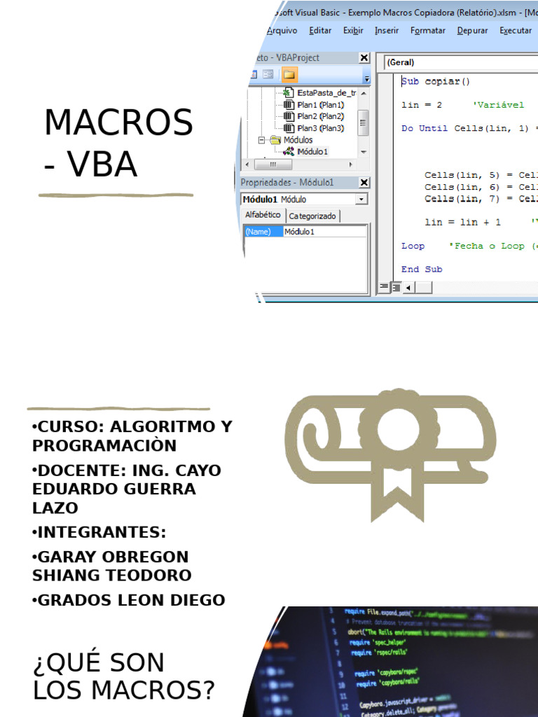 Macros Vba | PDF | Macro (informática) | Microsoft Excel