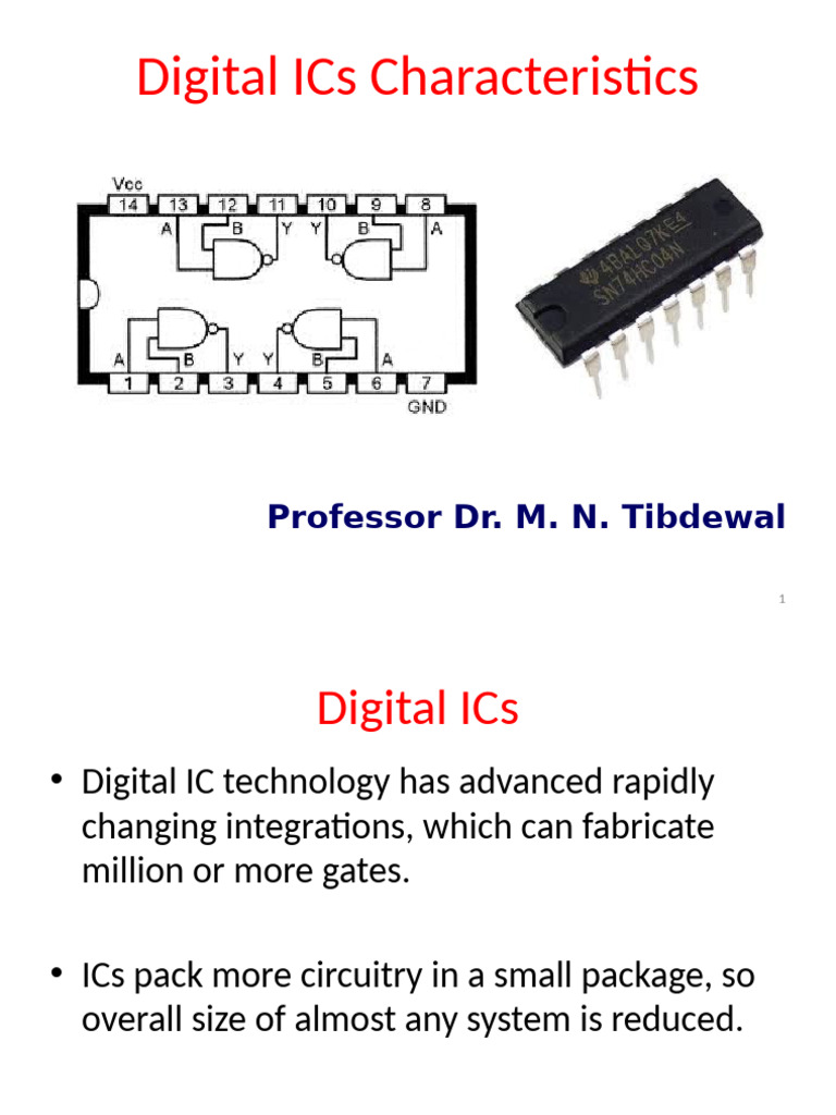 Digital ICs Characteristics | PDF | Logic Gate | Integrated Circuit
