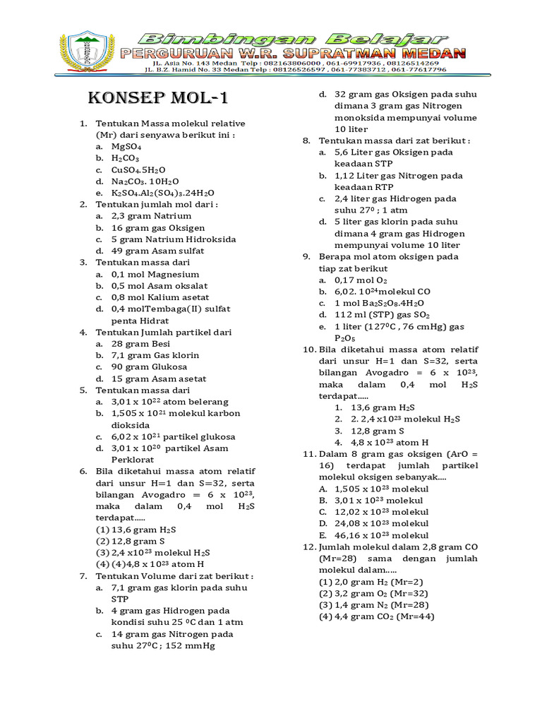 Konsep Mol Dasar | PDF