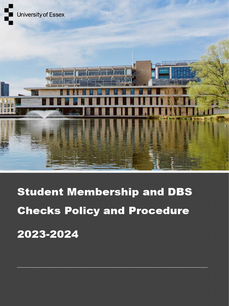 Student Membership and DBS Checks Policy and Procedure 2023-2024 | PDF ...