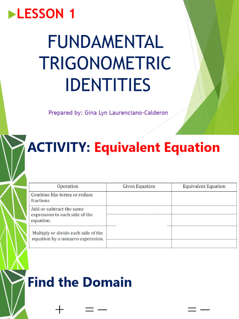 DepEd Mass Training Part 1 3 | PDF | Trigonometric Functions | Equations