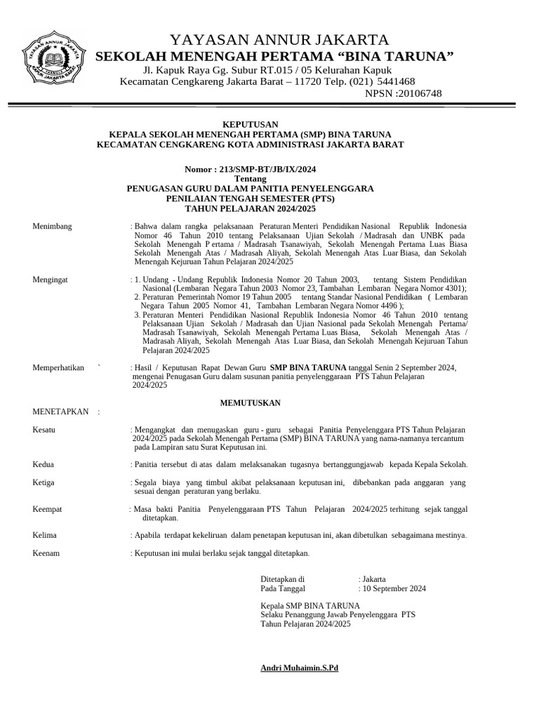 PROPOSAL PTS GANJIL 2024 Edit | PDF