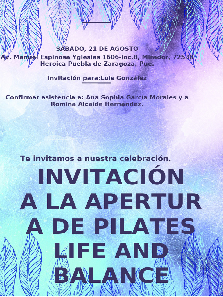 Invitaciones Proyecto Final As | PDF