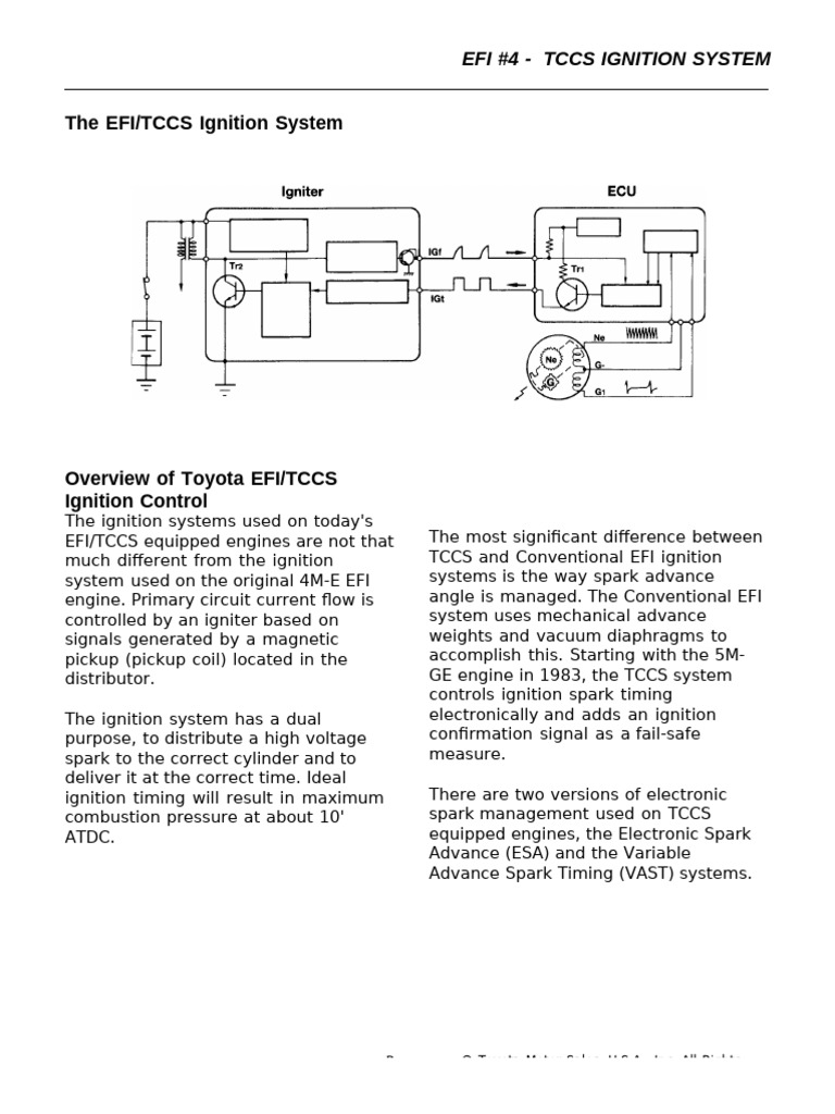 7.EFI Ignition System | PDF | Ignition System | Distributor