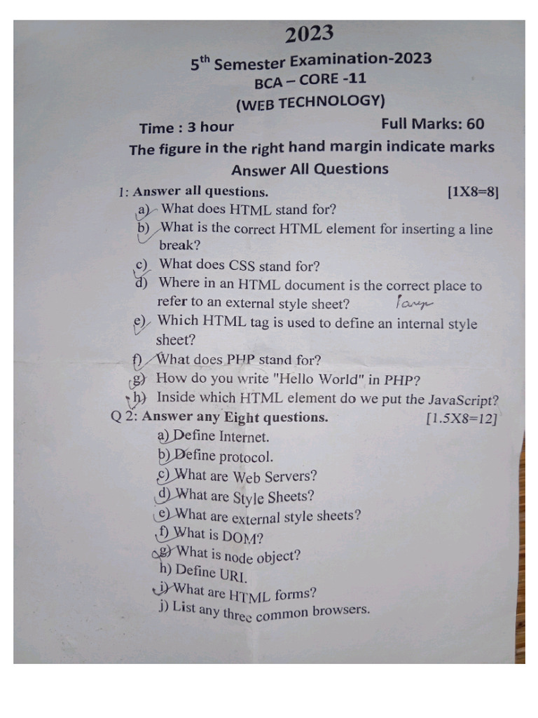 5th Semester BCA | PDF