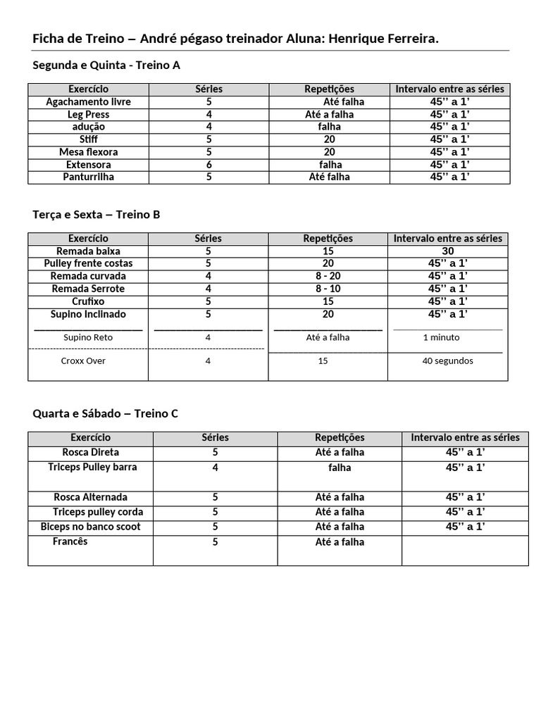 Ficha-de-Treino-Hipertrofia - André Personal-Henrique | PDF ...
