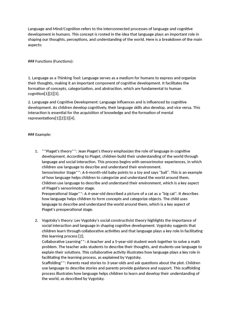 Language and Mind | PDF | Cognitive Development | Cognition
