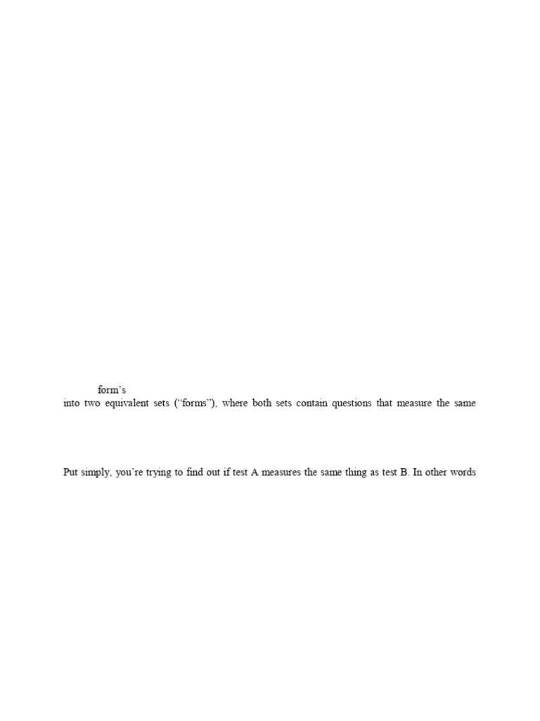 Different Reliability Tests Pdf Statistics Statistical Theory