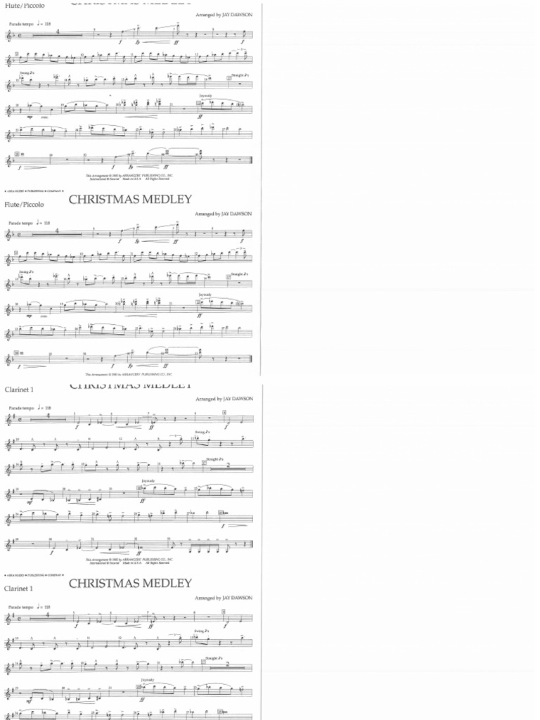 Xmas Medley Parts | PDF