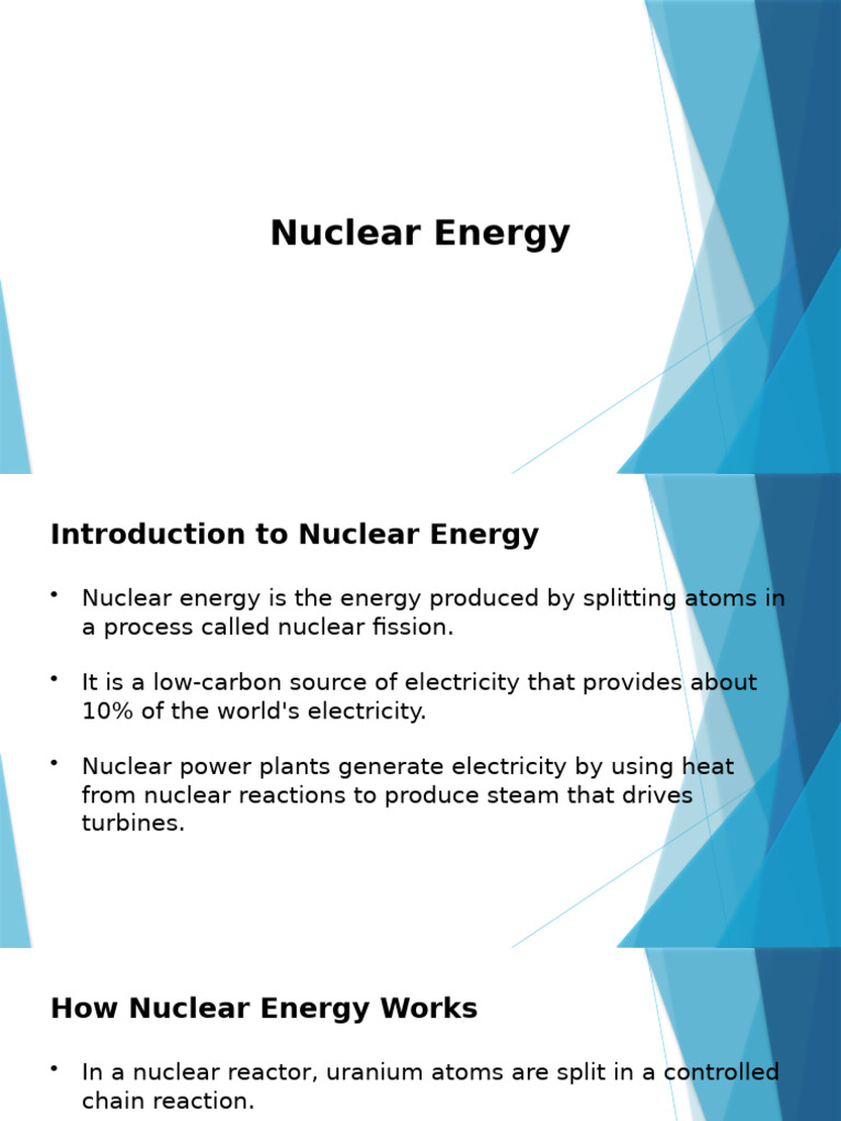 Nuclear Energy | PDF | Nuclear Power | Energy Development