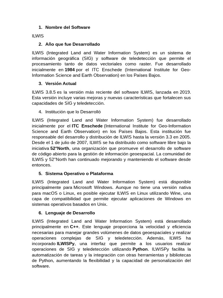 Ilwis | PDF | Sistema de información geográfica | Mi sql