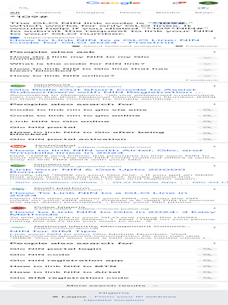 Code To Link Nin To Glo - Google Search | PDF | Service Industries ...