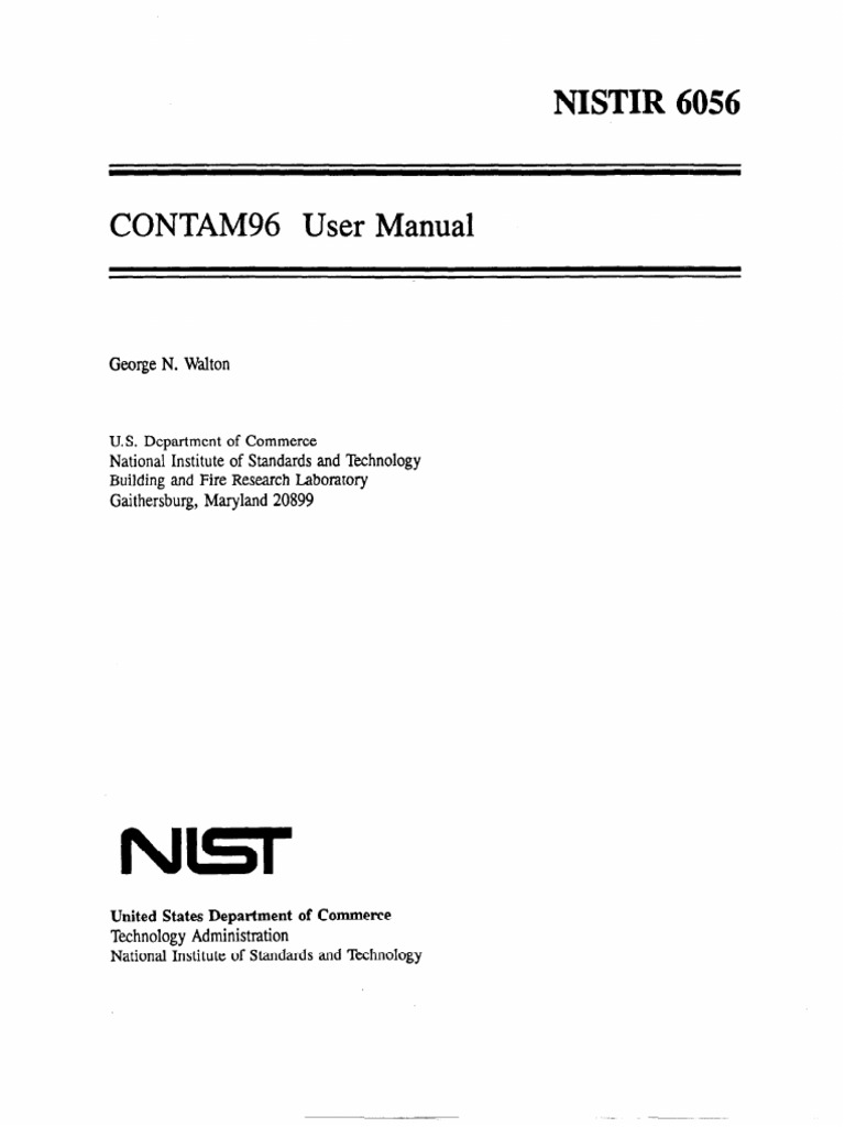 Nistir 6056 Contam96 User Manual | PDF
